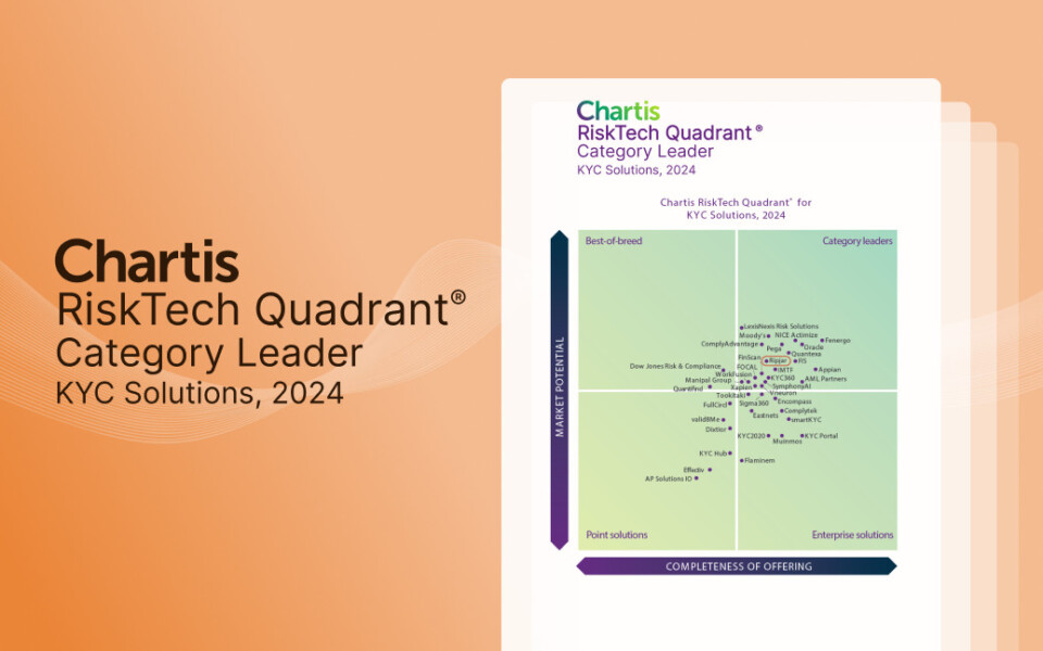 Ripjar Recognised by Chartis as Category Leader for KYC Solutions - Ripjar